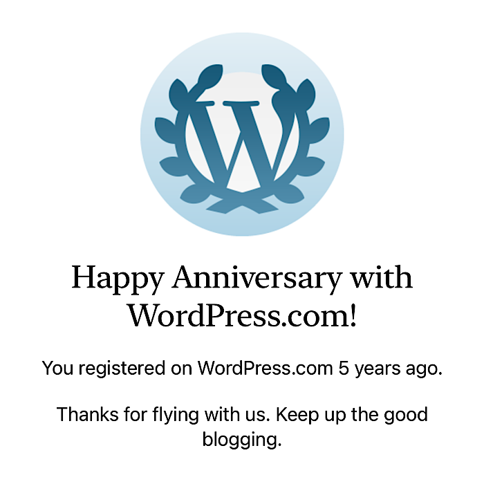 Wordpress Anniversary – Blackberry Homestead