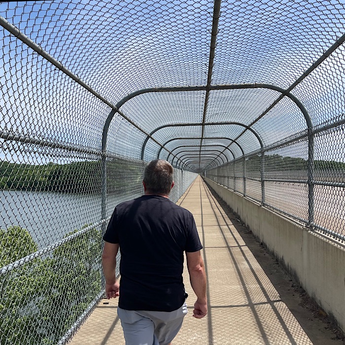 Walking Across the Singing River Bridge Over the Tennessee River ...